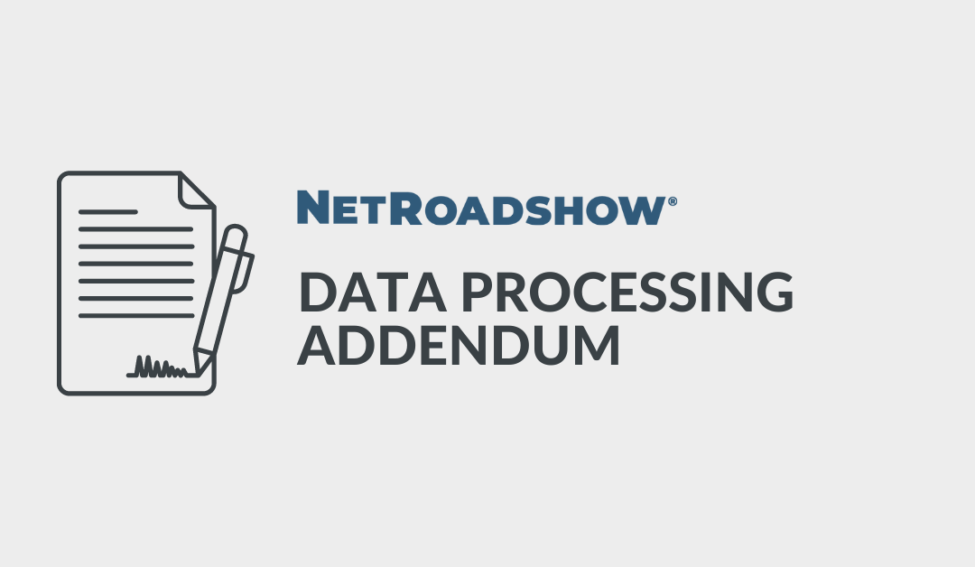 Data Processing Addendum - NetRoadshow